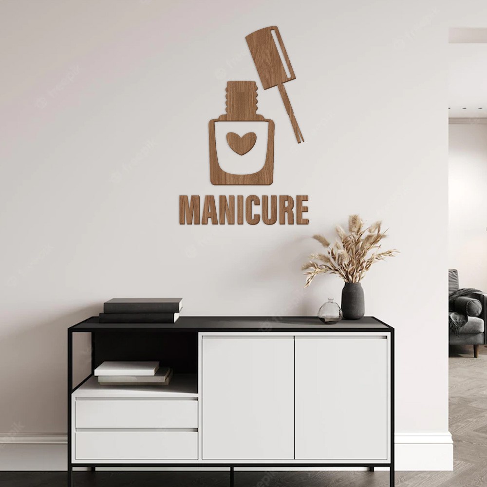 Aplique mdf - Manicure - Lumina Decor
