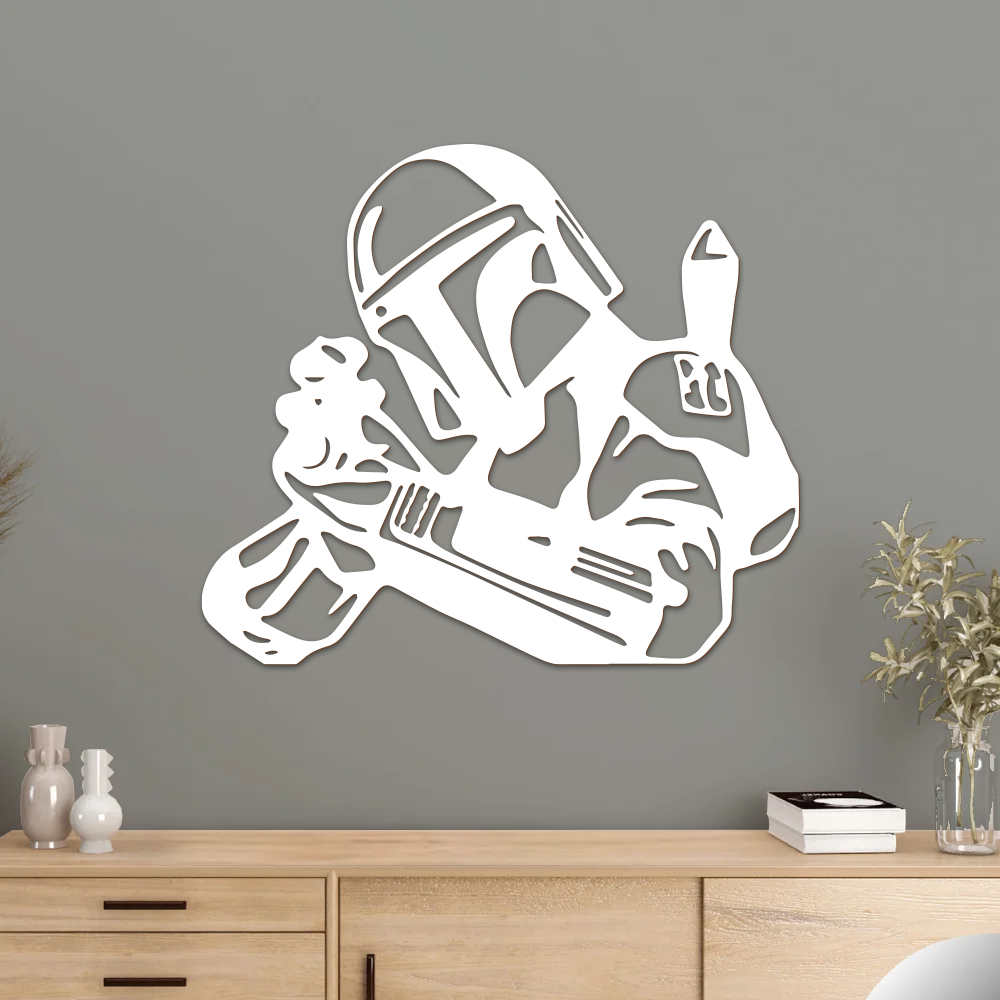 Quadro – Mandaloriano – Mando – Star Wars - Lumina Decor
