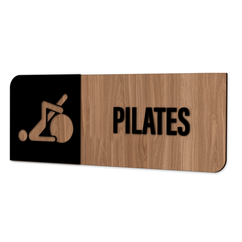 Placa de Sinalização Indicativa - Pilates - Lumina Decor