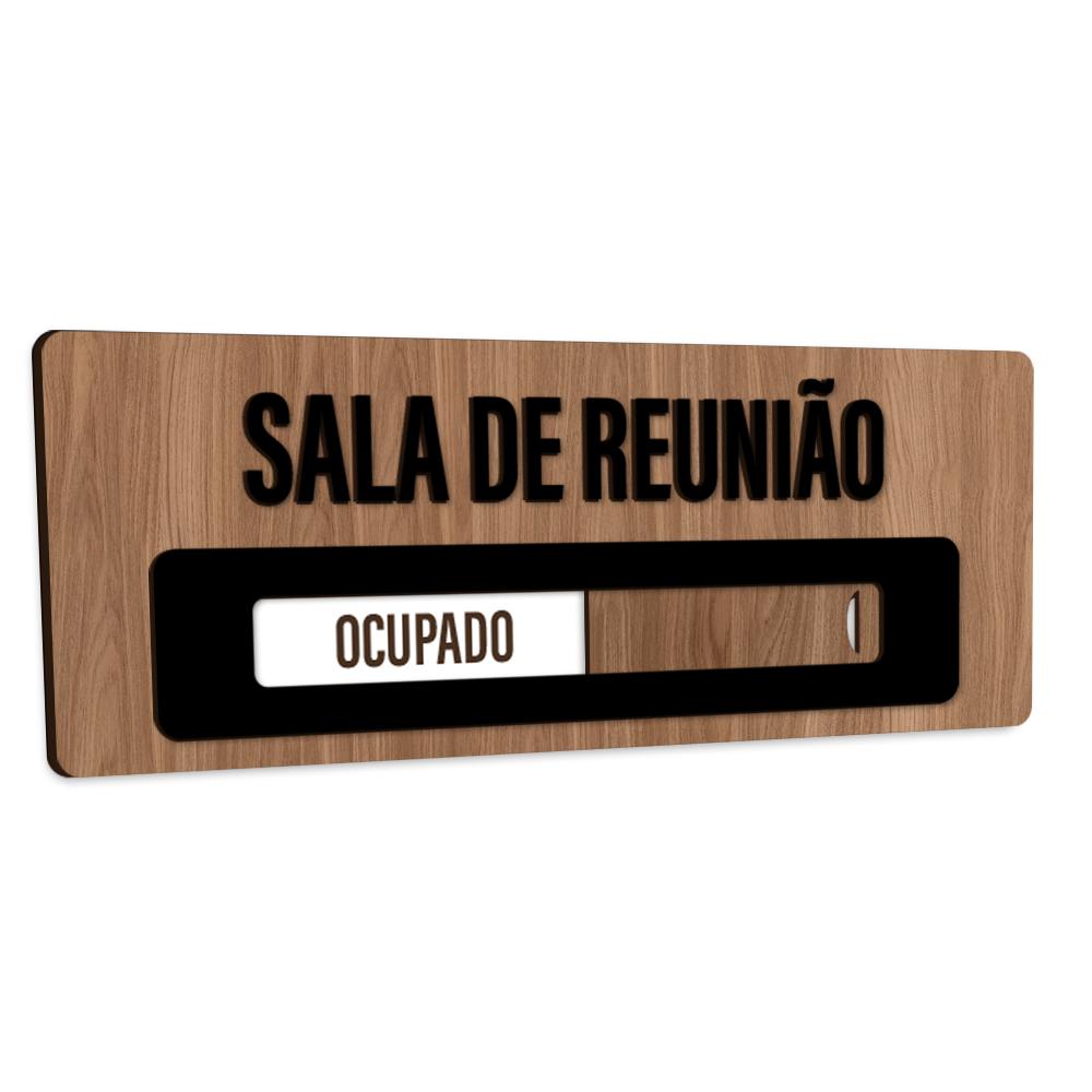 Placa de Sinalização Indicativa - Livre | Ocupado - Lumina Decor