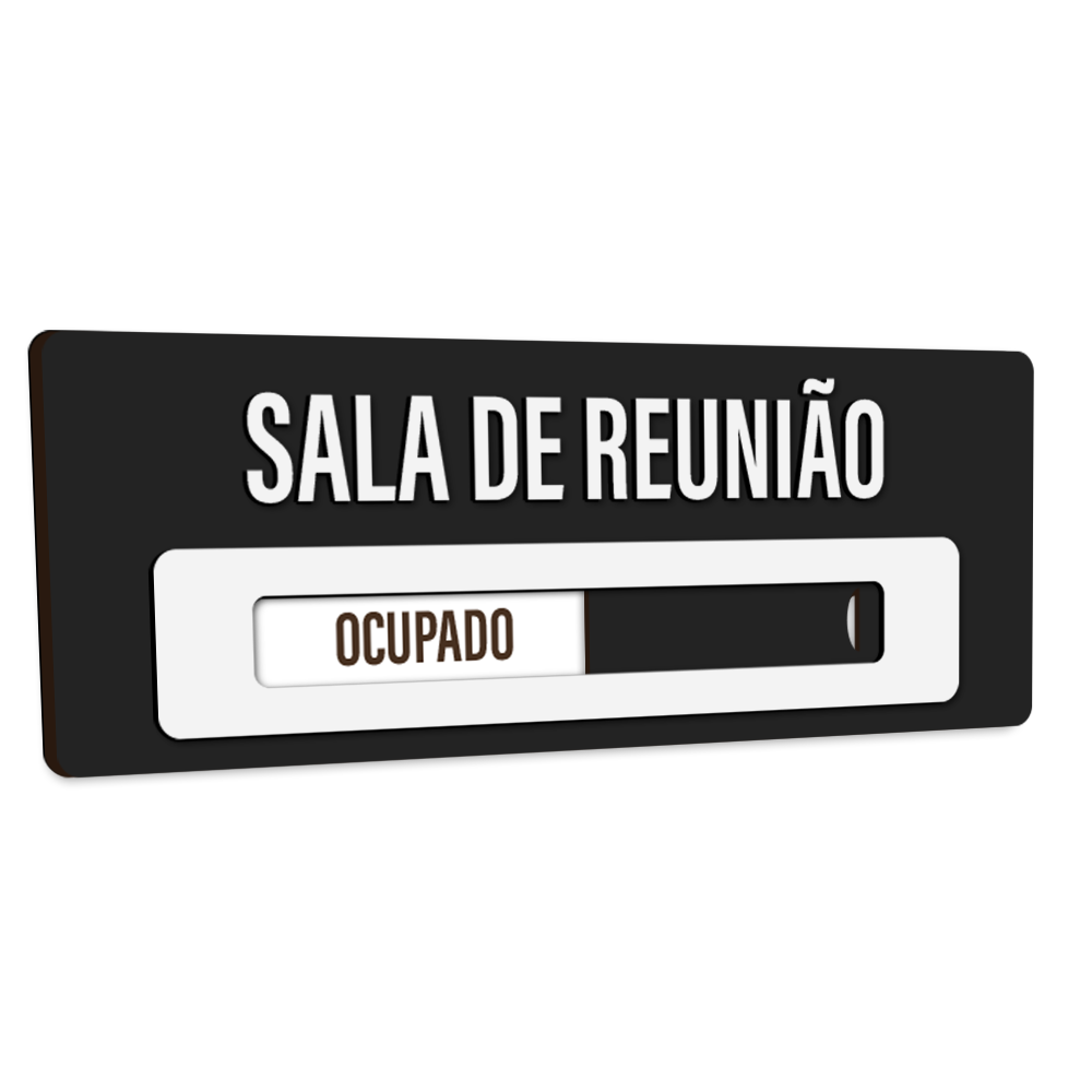 Placa de Sinalização Indicativa - Livre | Ocupado - Lumina Decor
