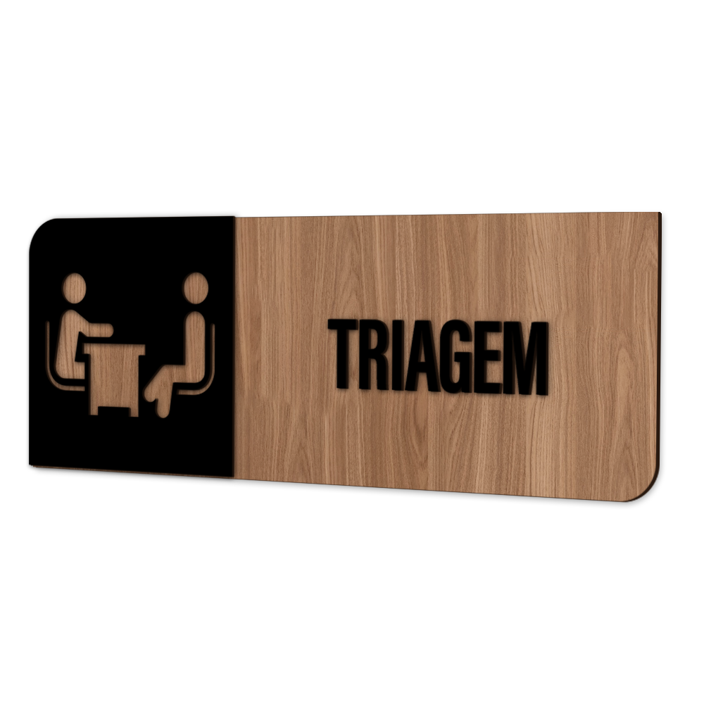Placa de Sinalização Indicativa - Triagem - Lumina Decor