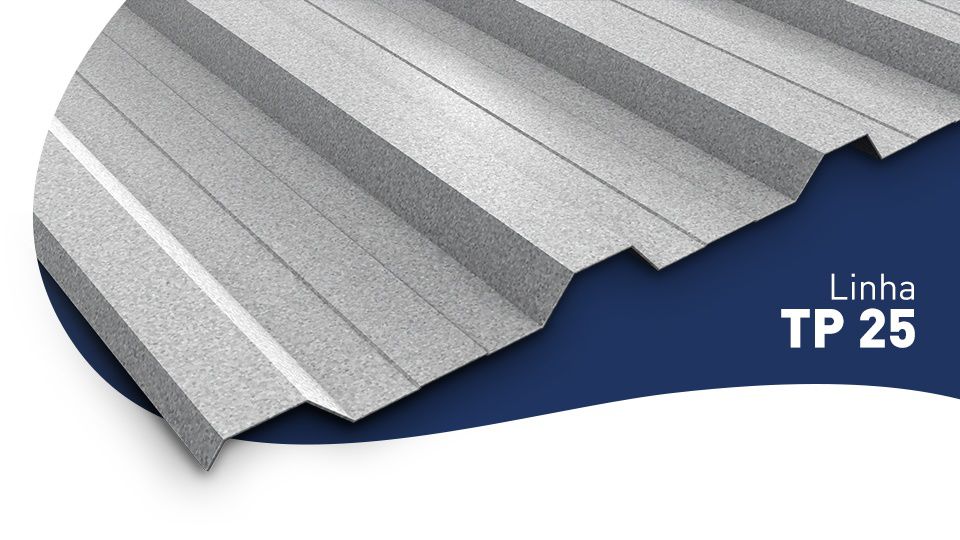 Telha Metálica Aluzinc Trapézio TP25 - Coberflex