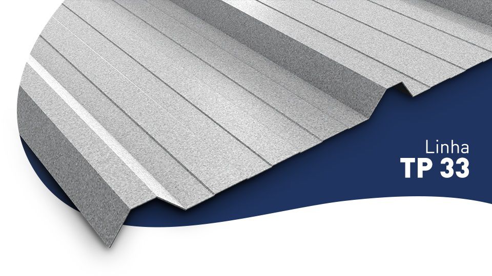 Telha Metálica Aluzinc Trapézio TP33 - Coberflex