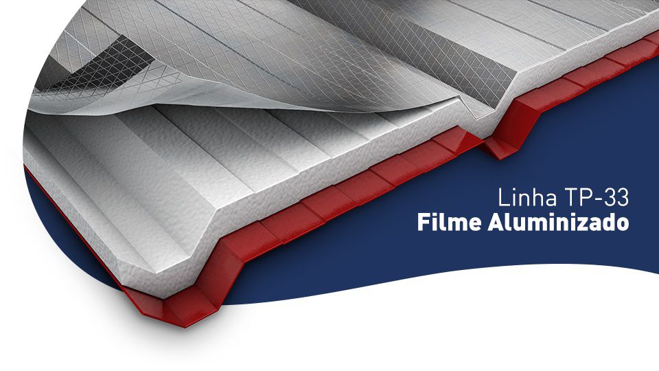 Telha Metálica Aluzinc Trapézio TP33 - Coberflex