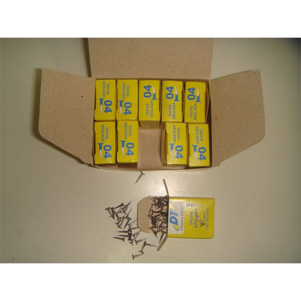 Tachinha Polida 10 com 10 caixinhas com 100 peças DETACK TAC-FR15MM ...