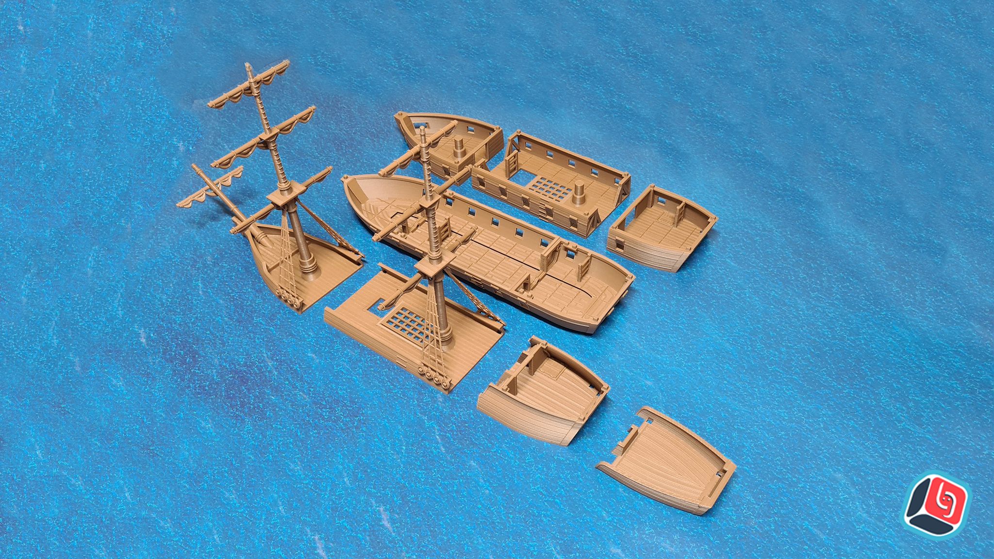 Barco Modular para RPG - acessóriosBG - Impressões 3D para Board Games