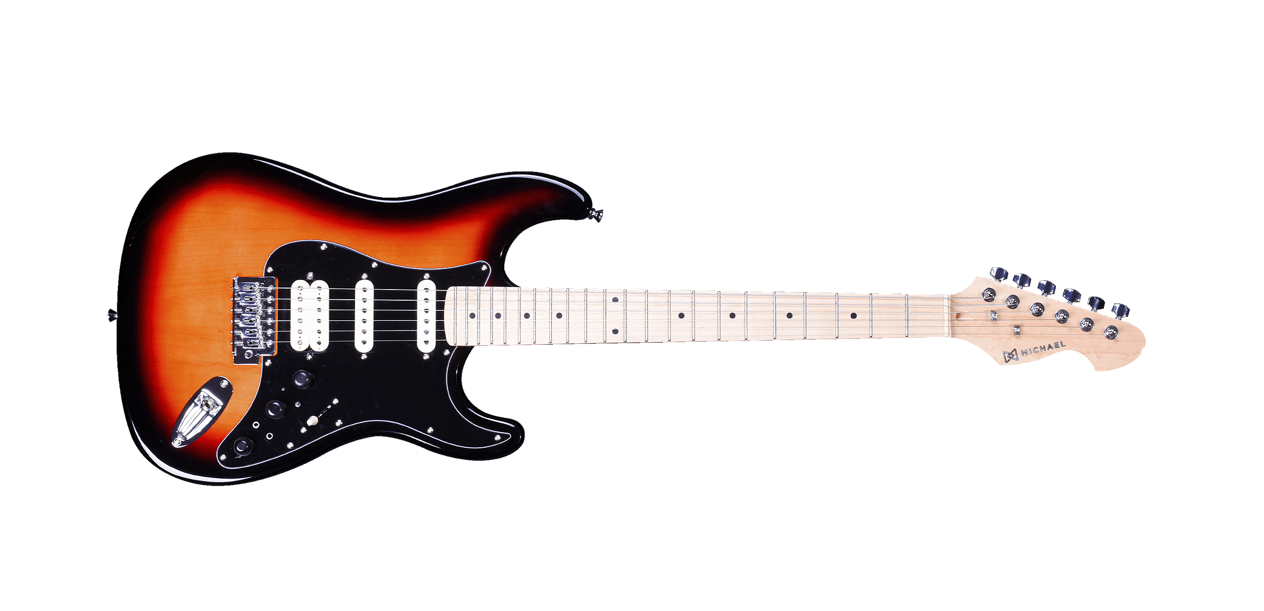 Guitarra Michael Rocker Com Efeitos GMS250 SK Sunburst Black - Look ...