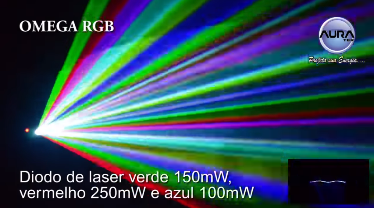 Iluminação Laser Tek Omega RGB - Auratek - Look Music Instrumentos Musicais