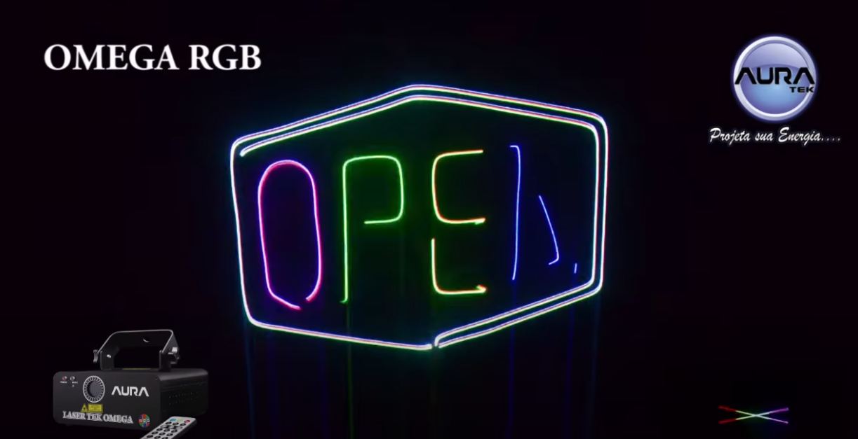 Iluminação Laser Tek Omega RGB - Auratek - Look Music Instrumentos Musicais