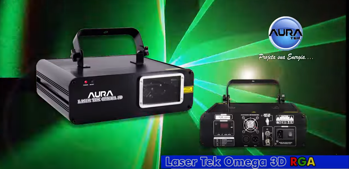 Iluminação Laser Tek Omega 3D - Auratek - Look Music Instrumentos Musicais