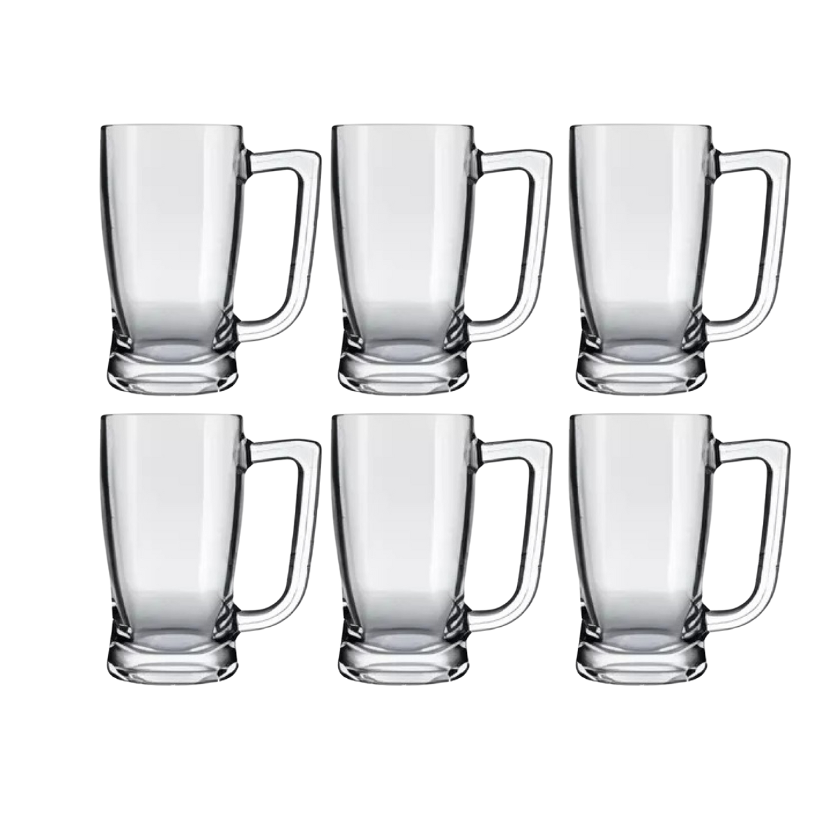 Jogo de 6 Canecas de Chopp 340ml Vidro Safira - Gogupo Distribuidora, Seu Parceiro no Atacado