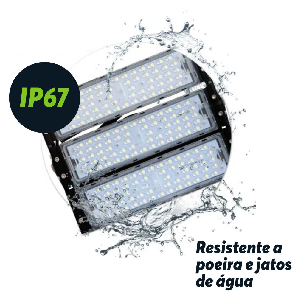 Refletor LED Holofote Modular 300w 6500K Branco Frio IP67 - Sustenta ...