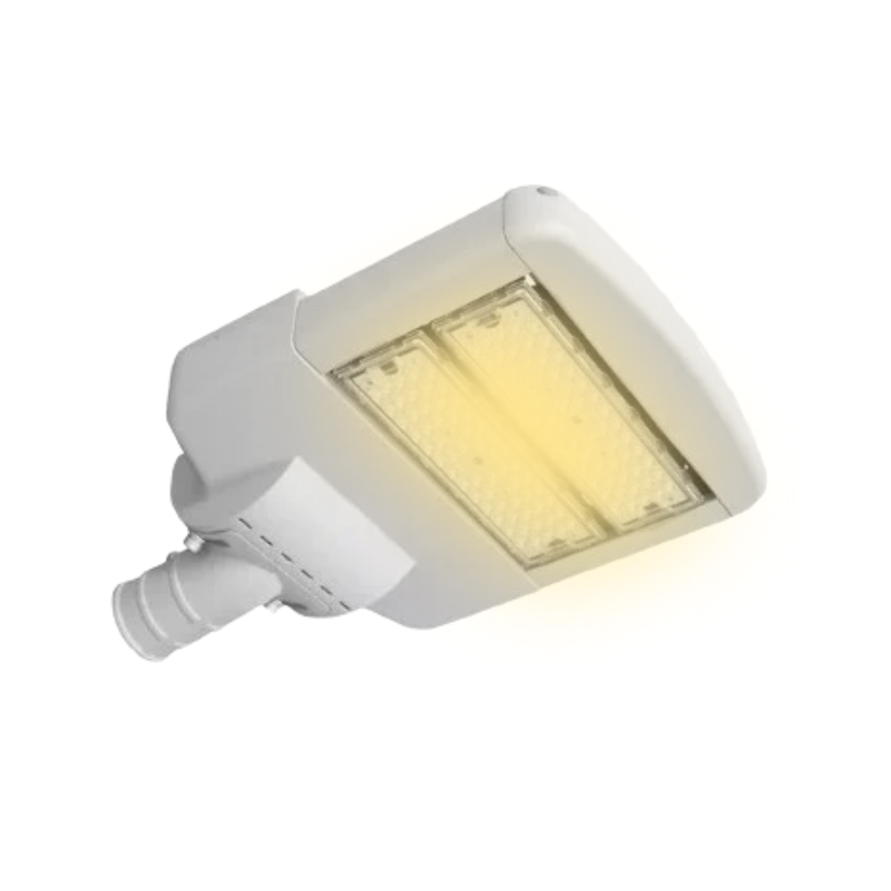 Luminária Pública LED Modular 150W Branco Quente Carcaça Cinza Poste ...