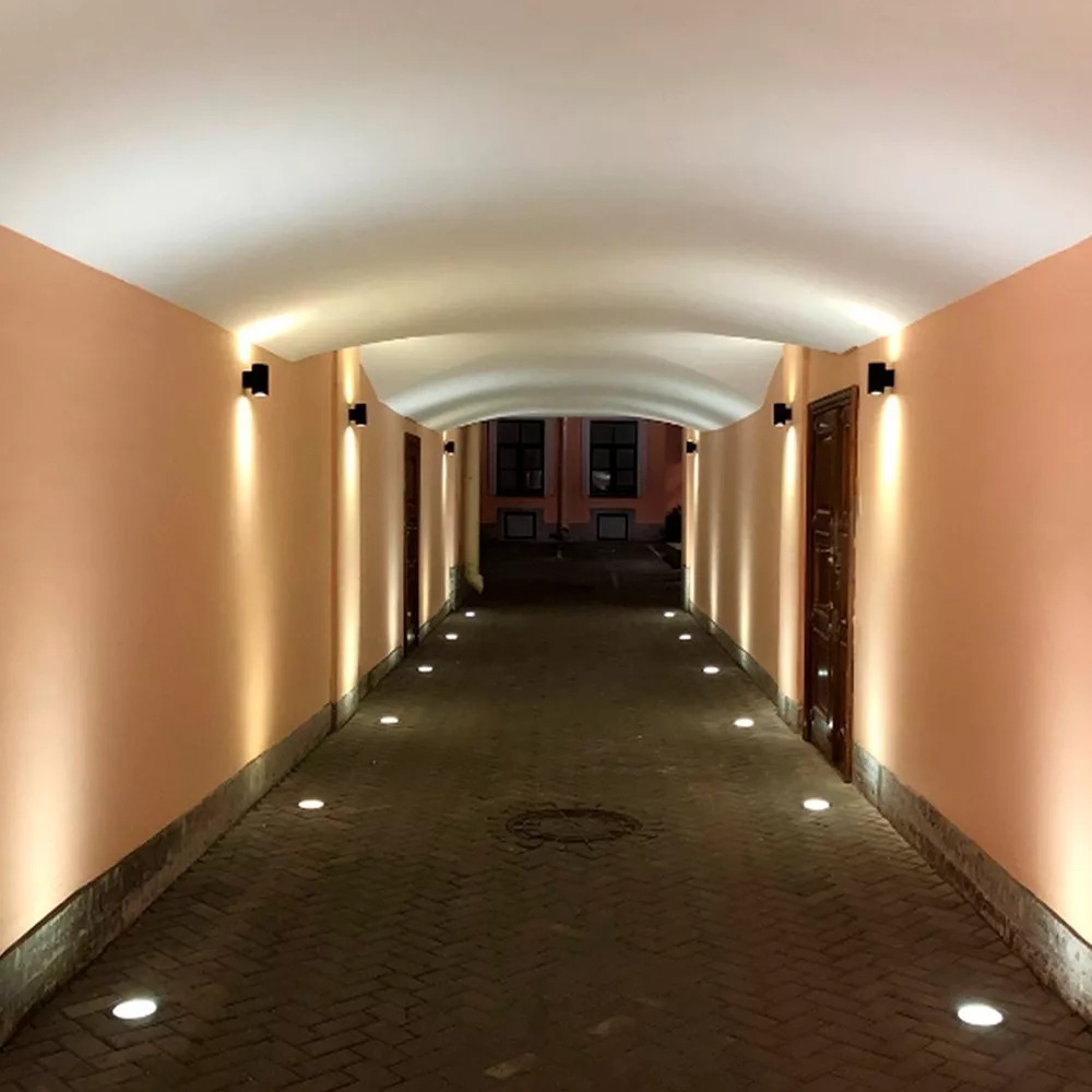 Spot Balizador LED 1W Embutir Para Chão Jardim, Piso e Escada Branco Q ...