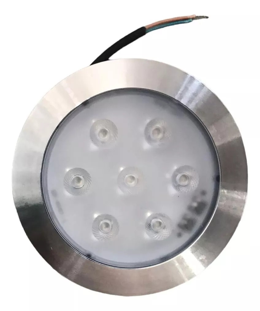 Spot Balizador LED 7W Embutir Para Chão Jardim, Piso E Escada Branco ...