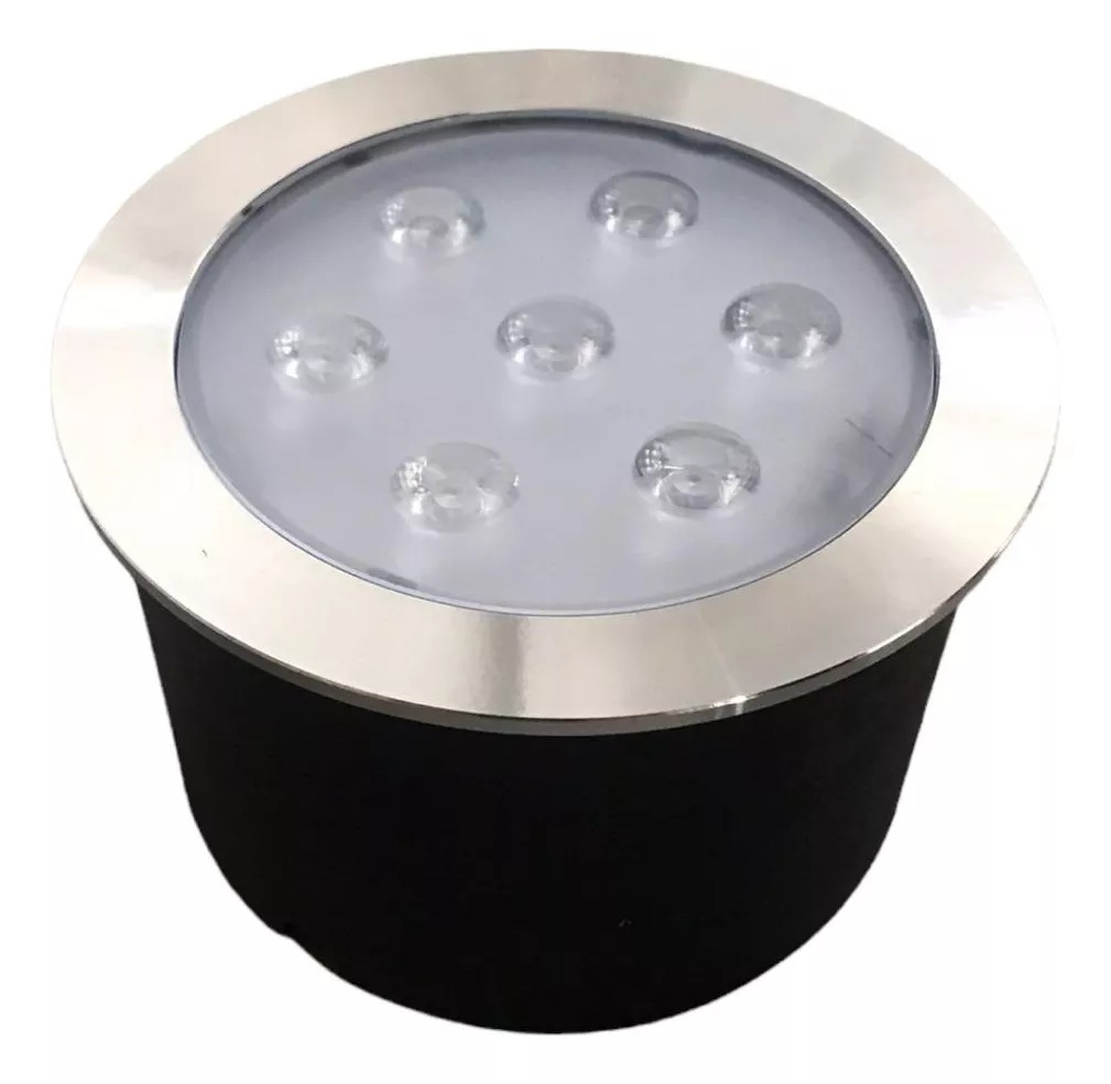 Spot Balizador LED 7W Embutir Para Chão Jardim, Piso E Escada Branco ...