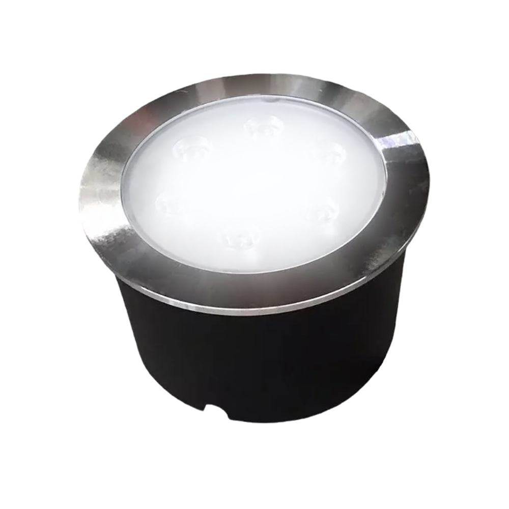 Spot Balizador LED 7W Embutir Para Chão Jardim, Piso E Escada Branco ...
