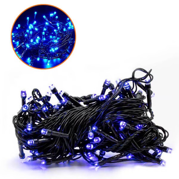 Pisca Pisca Cordão 100LEDs Fio Verde 10m 110v Fixo - Azul - Sustenta ...