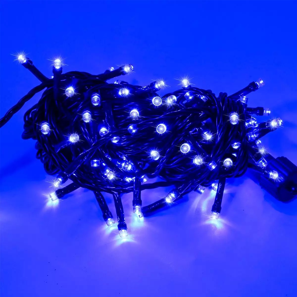 Pisca Pisca Cordão 100LEDs Fio Verde 10m 110v Fixo - Azul - Sustenta ...