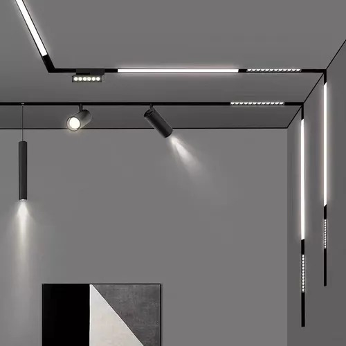 Luminária Pontual Preto 10w Articulada Para Trilho Magnético 3000K ...