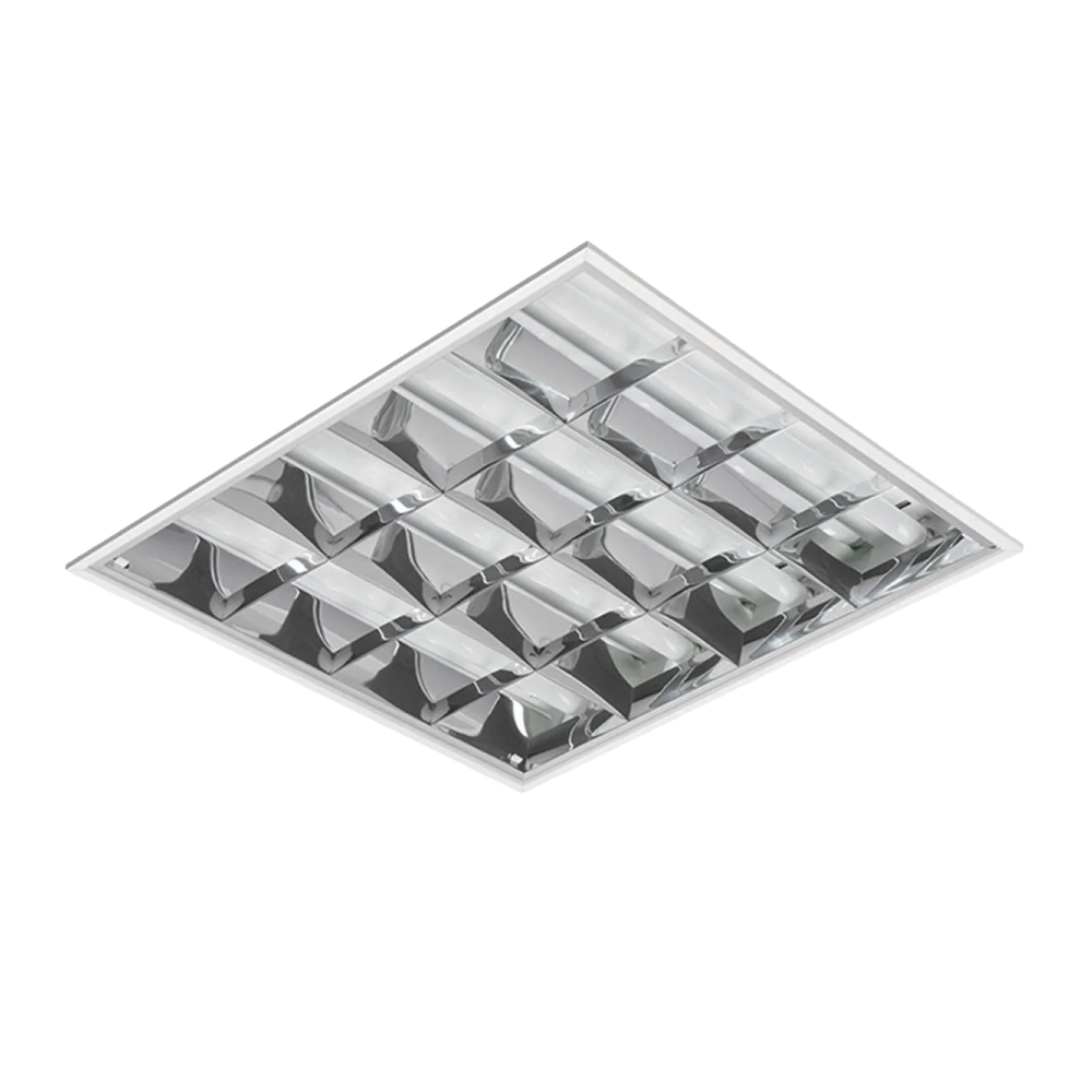 KIT 10 Luminária Embutir Aletada Calha Para Tubular T8 60cm 4x9/10w ...