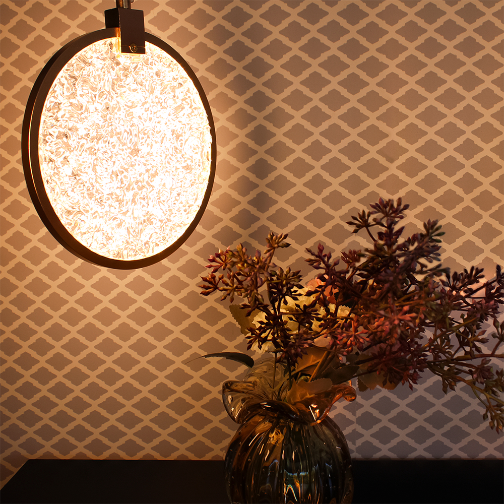 Luminária Pendente Led Disco Lustre Cristal 3 Cores Dourado - Sustenta ...
