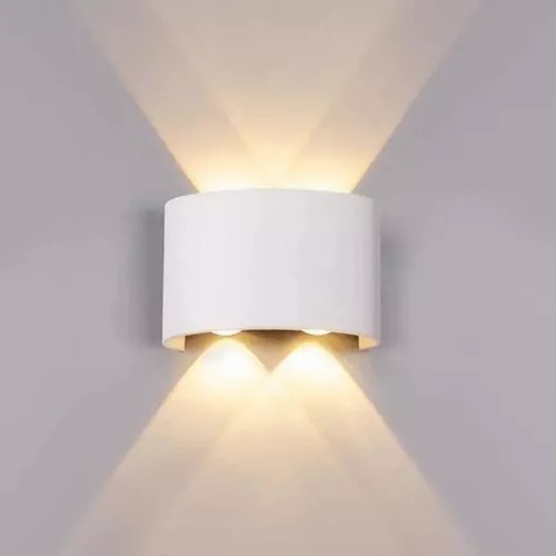 Luminária Arandela LED Meia Lua 4W A Prova D'agua IP66 4 Fachos Branco - Sustenta Led - A maior ...