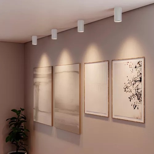 Spot Plafon MR16 Redondo Sobrepor 1 Encaixe GU10 Branco - Sustenta Led ...