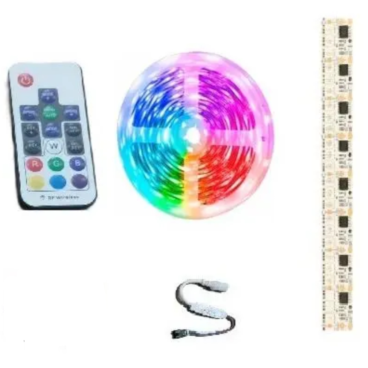 Fita LED 5 Metros 2811 12v 60 LEDs IP20 RGB Com Controle - Sustenta Led ...