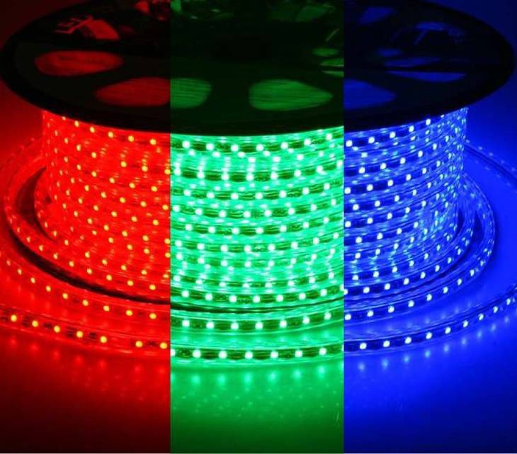 Mangueira LED 100 metros 220v RGB Multicolorido Ultra Intensidade ...