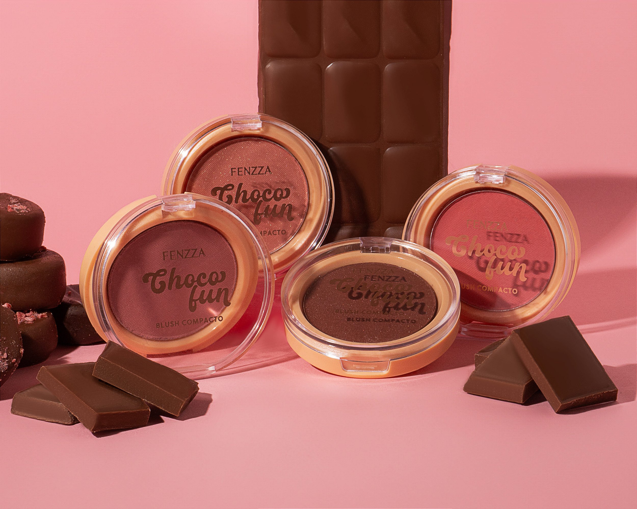 BLUSH COMPACTO CHOCO FUN - Loja Fenzza Make Up