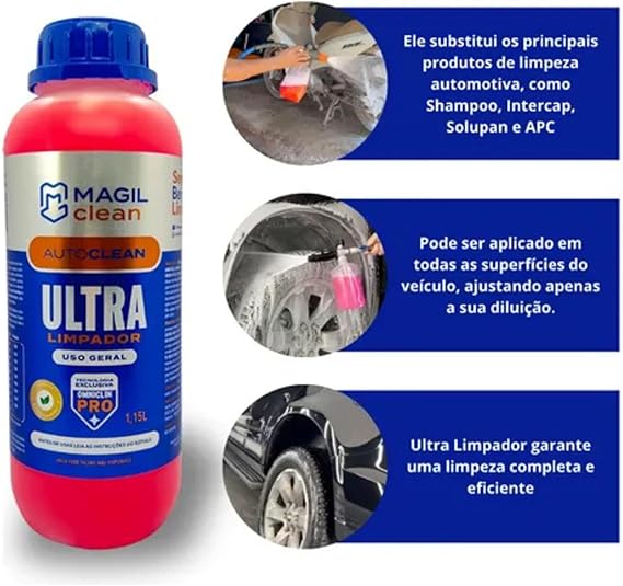 Auto Clean Ultra Limpador Automotivo Concentrado Magil Clean 1L - Stars ...