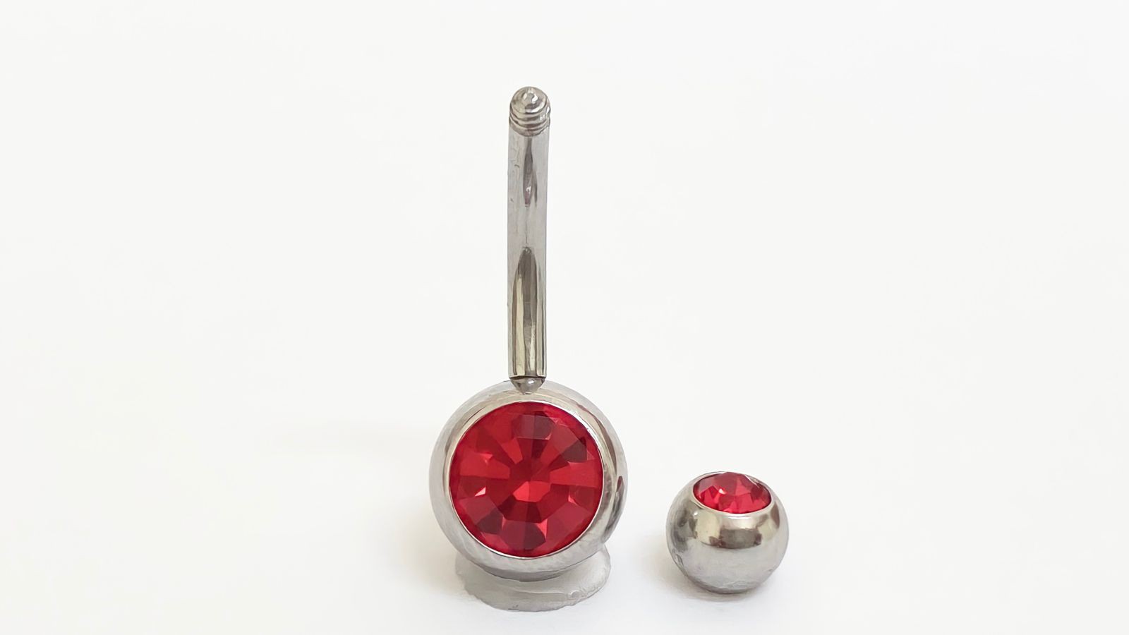 umbigo aço cirúrgico vermelho g - Ideal Piercing