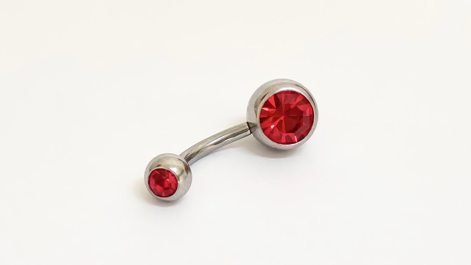 umbigo aço cirúrgico vermelho g - Ideal Piercing