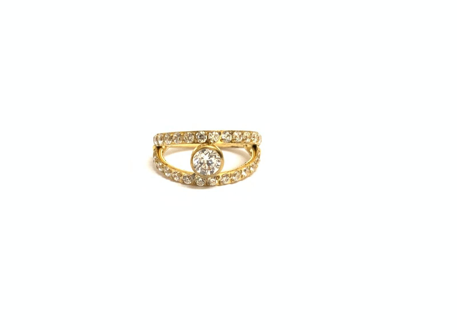 Segmento titânio gold cravejado 8mm - Ideal Piercing