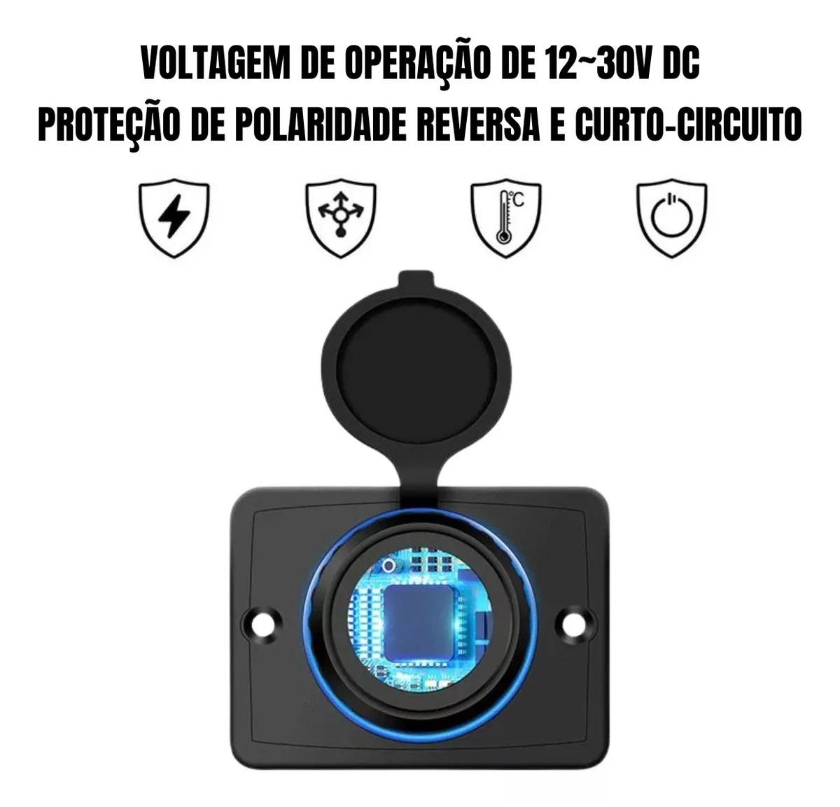 Tomada USB Veicular - Lagos Importadora