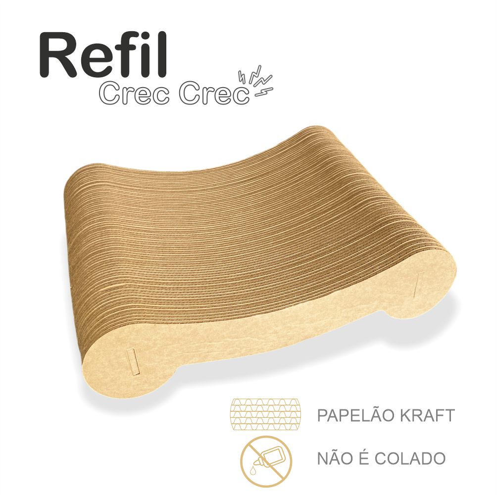 Refil Arranhador de papelão - Crec Crec - Pet Bichano