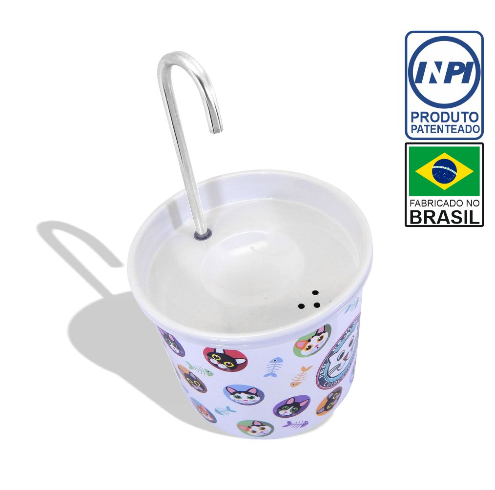 Kit Fonte White - Bebedouro para Gatos - Pet Bichano