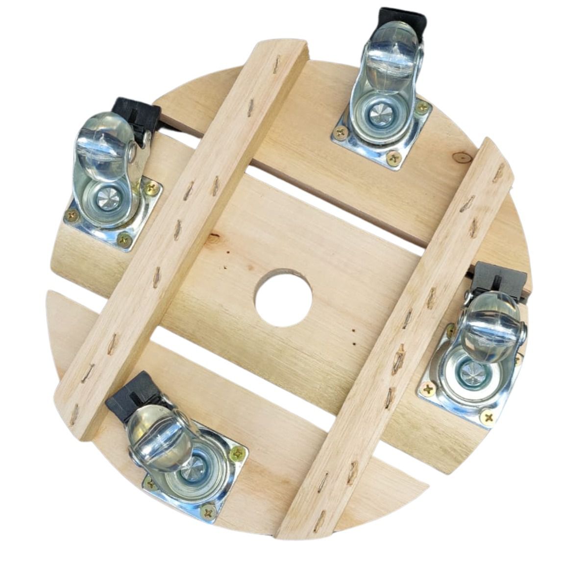 Suporte Para Vaso de Planta Penafort Redondo 40x40 C/ Rodinhas - Penafort