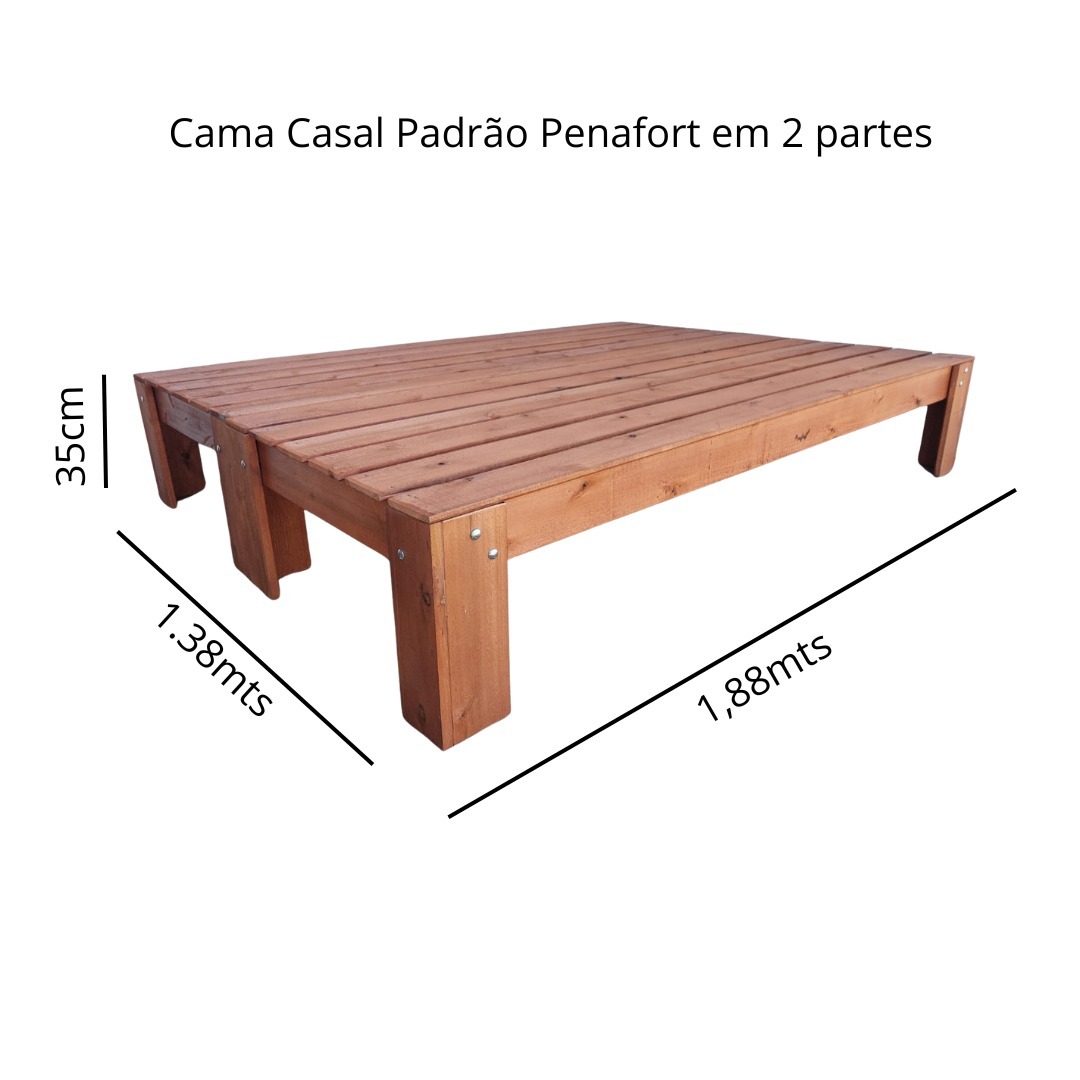 Cama Casal Duas Bases Penafort 138x188x35cm – Estrutura Reforçada ...