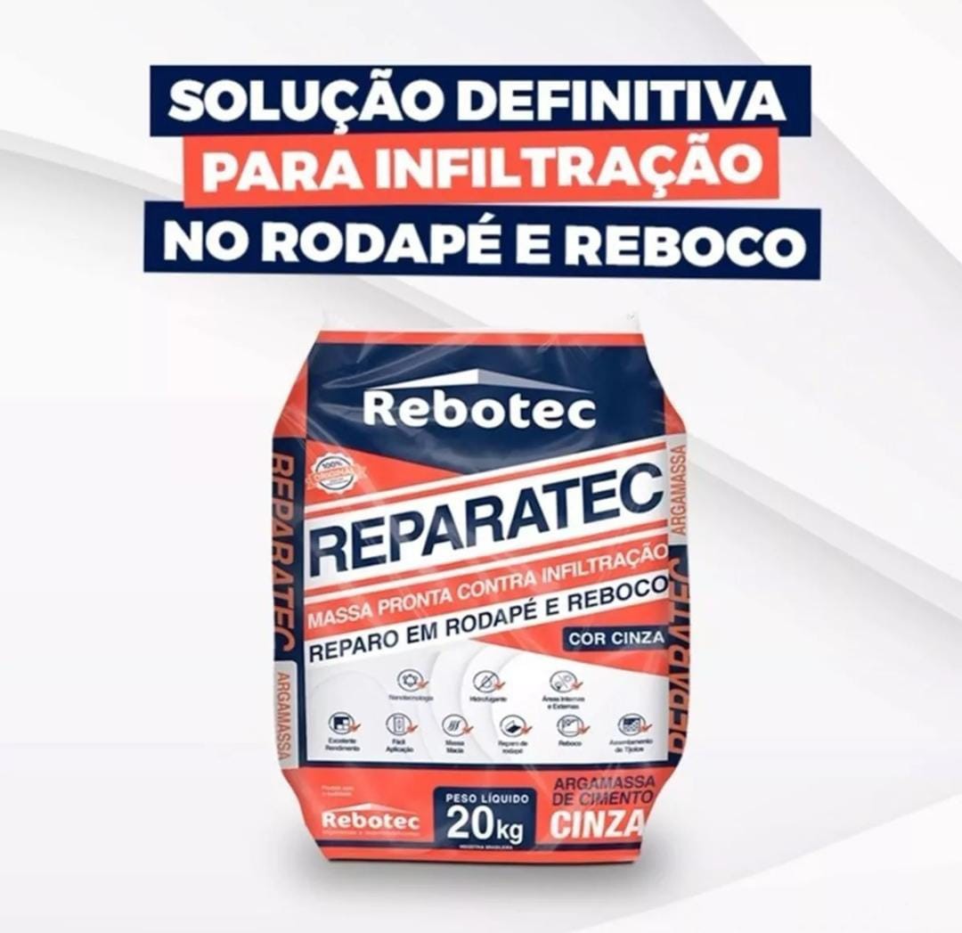 Impermeabilizante Reparatec Rebotec 20kg - Umidade ou infiltração ...