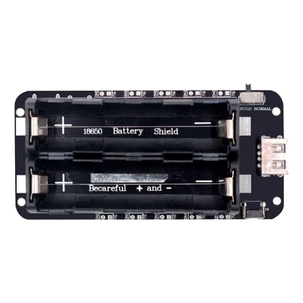 Módulo Shield Duplo Bateria 18650 para ESP32 V8 - Eletrogate - 12 anos!