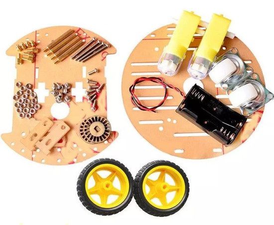 Kit Chassi 2WD Robô para Arduino (Modelo 2) - Eletrogate - 12 anos!