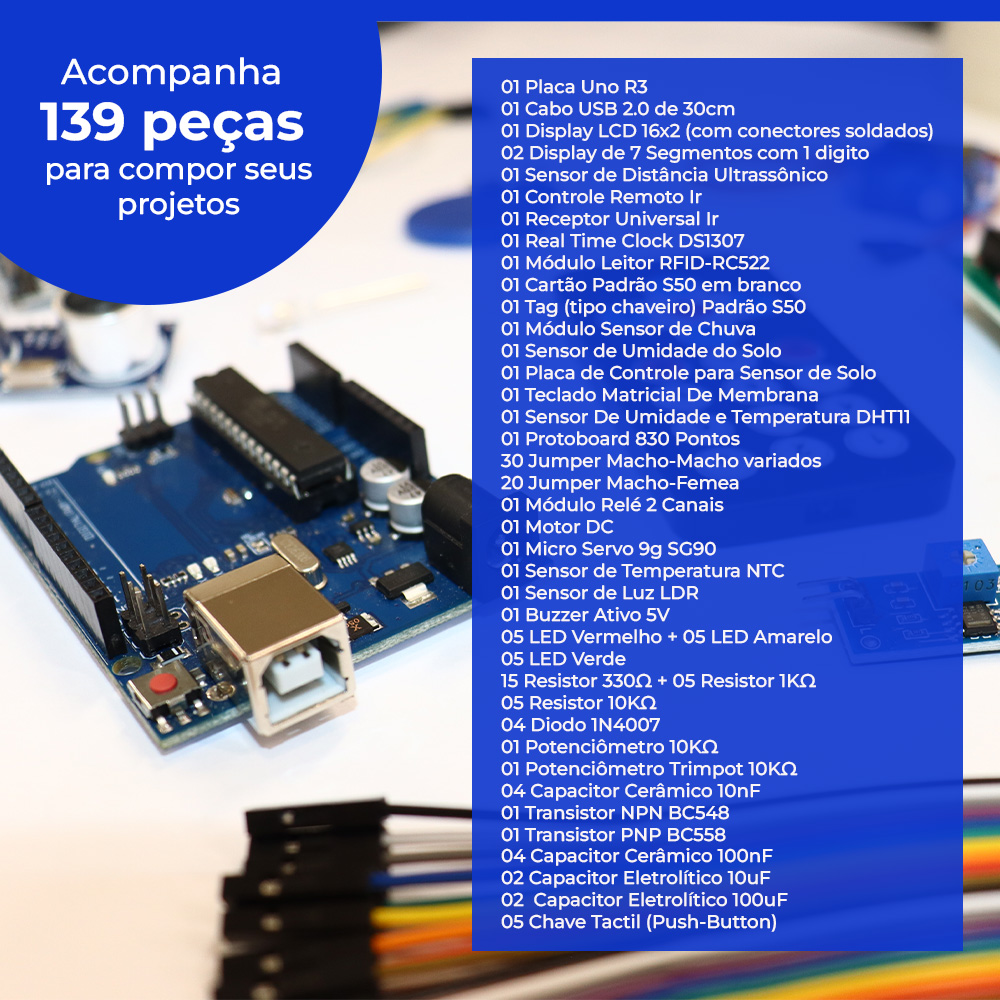 Kit Arduino Maker - Eletrogate - 12 anos!