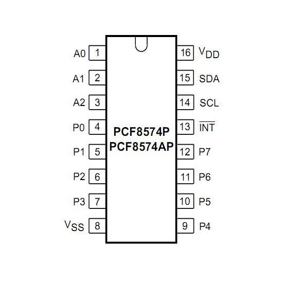Ci Pcf8574 Expansor De Portas I2c Eletrogate 12 Anos 