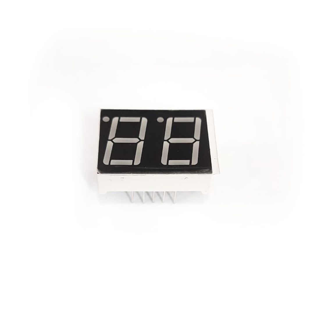 Display de 7 segmentos com 2 Dígitos (Catodo Comum - Vermelho) - 10 pi ...