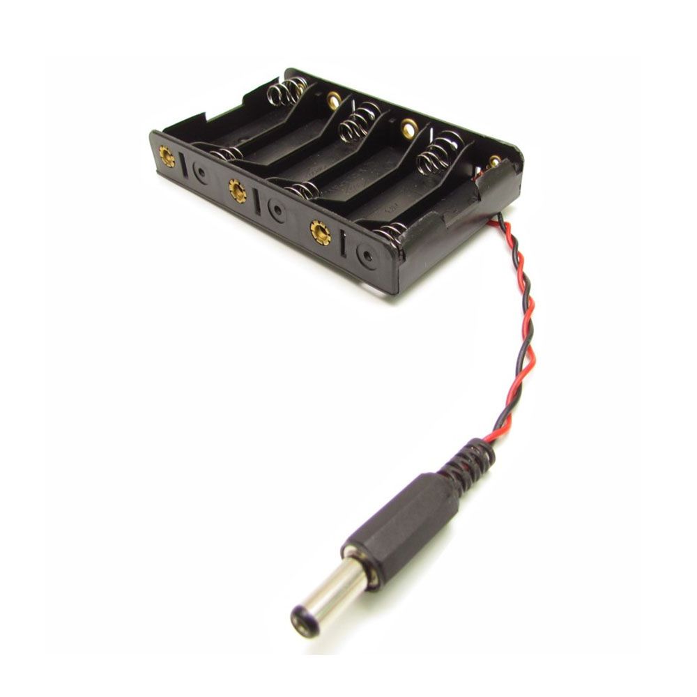 Suporte para 6 pilhas AA com Plug P4 para Arduino | 06x sem juros ...