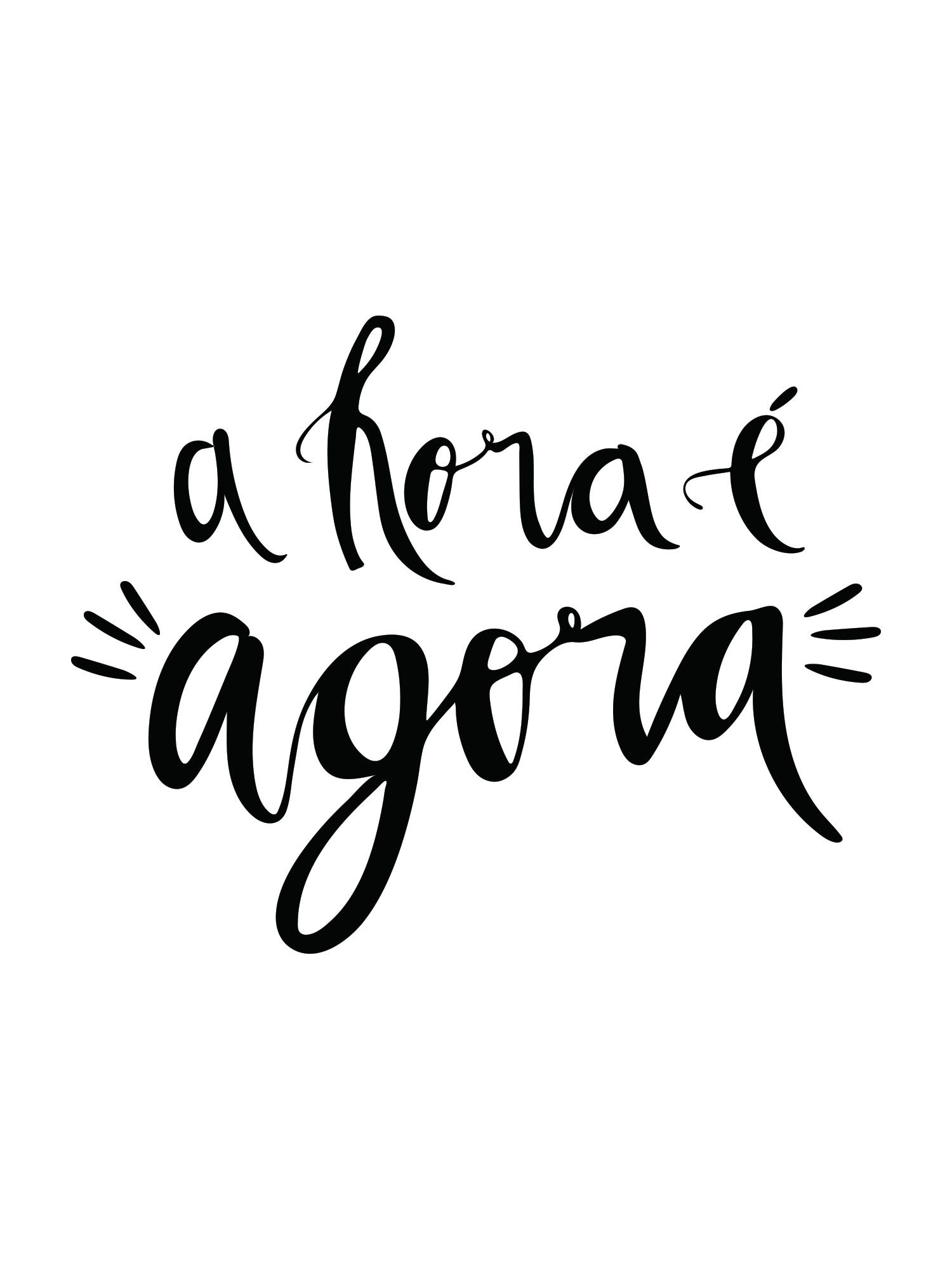 Adesivo de parede Frase A Hora é Agora - Shopkola - Shopkola - Papel de ...