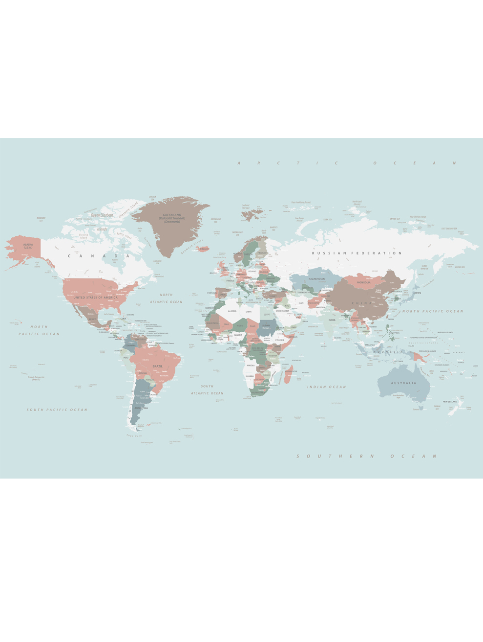 Poster de mapa mundi color - Shopkola - Shopkola - Papel de parede ...